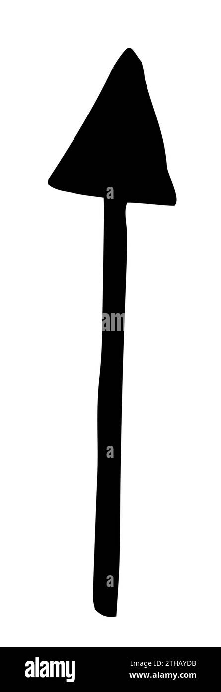 Hand painted arrow drawn with ink brush isolated on white background ...