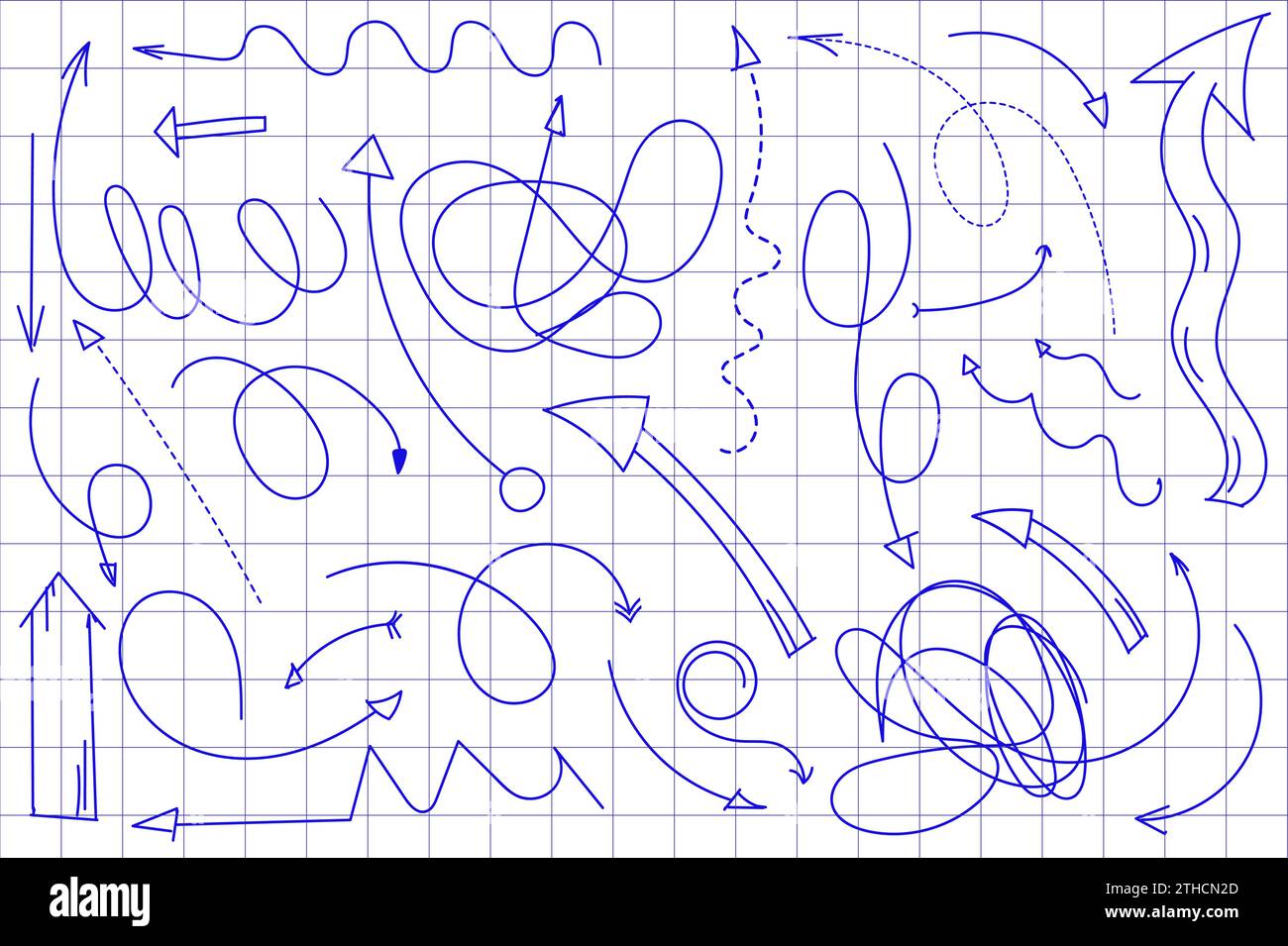 Hand-Drawn Doodle Set Features Arrows And Other Elements Stock Vector ...