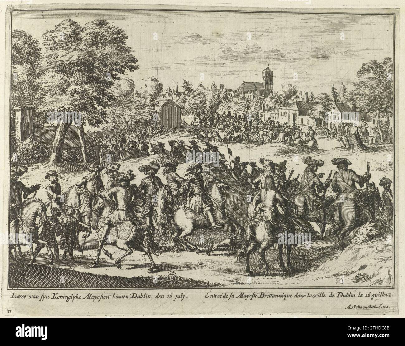 William III draws Dublin, 1690, 1691 King William III moves in with his ...