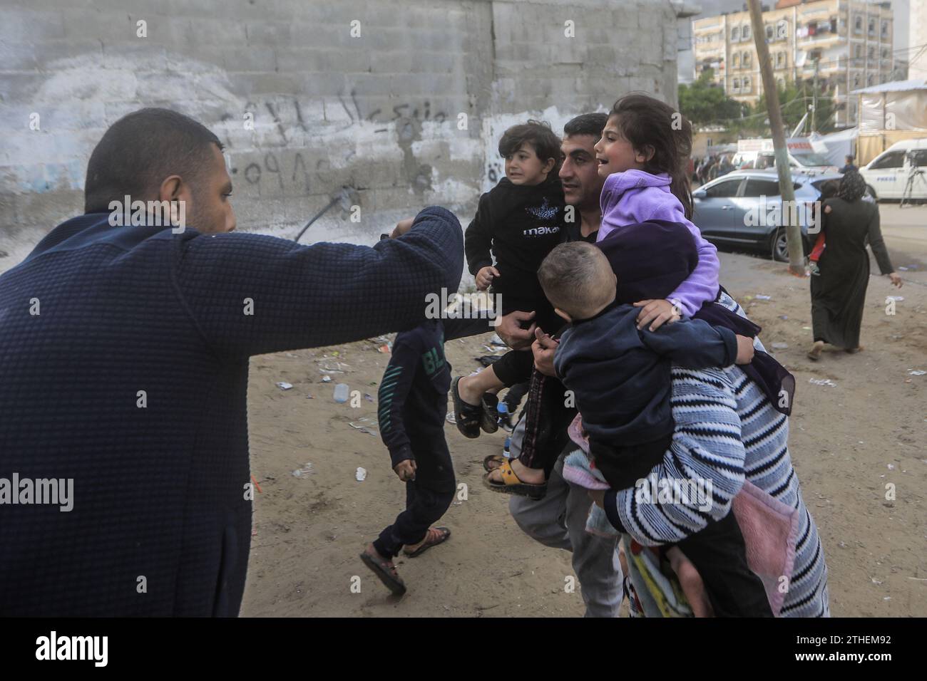 Rafah, Palestinian Territories. 20th Dec, 2023. A Palestinians man ...