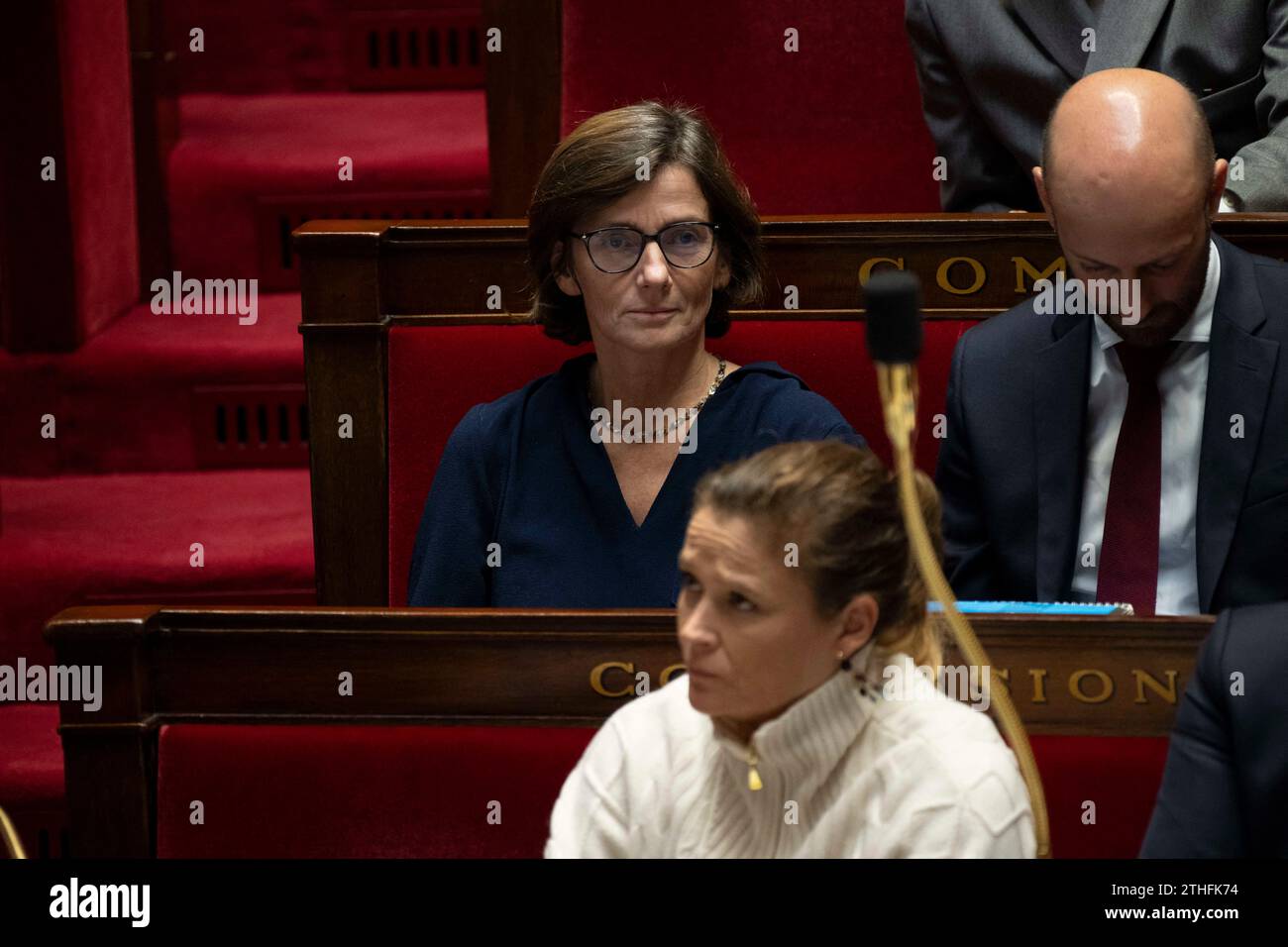 Paris, France. 20th Dec, 2023. Agnes Firmin Le Bodo during a session of ...