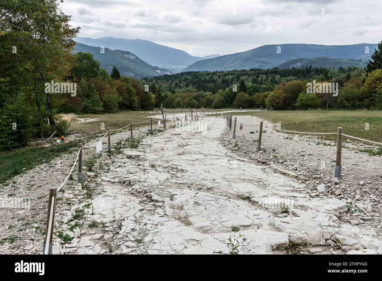 The biggest dinosaur footprints in France nearby the village of Plagne ...