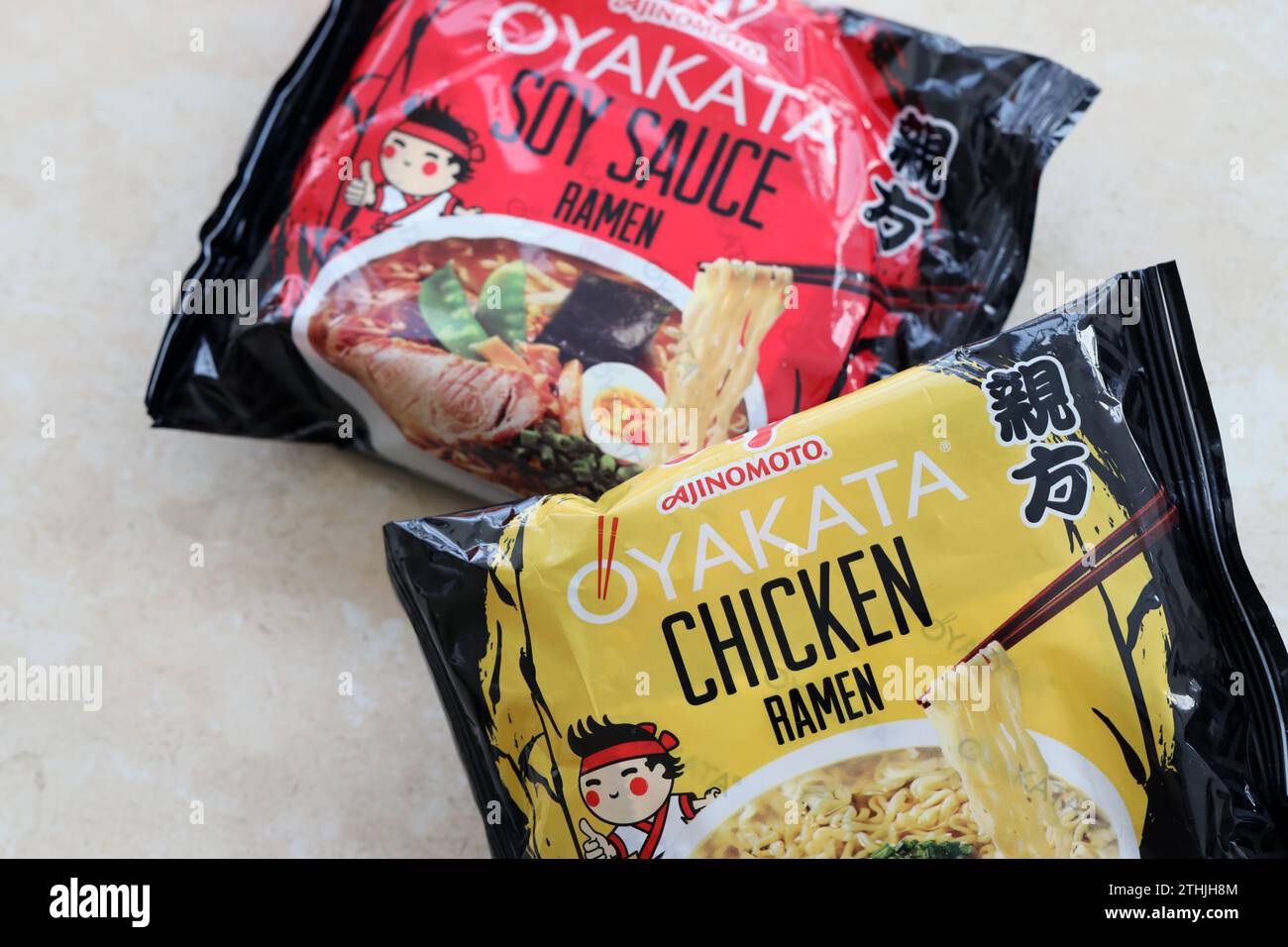 KYIV, UKRAINE - OCTOBER 31, 2023 Packs of of Ajinomoto Oyakata Japanese ...