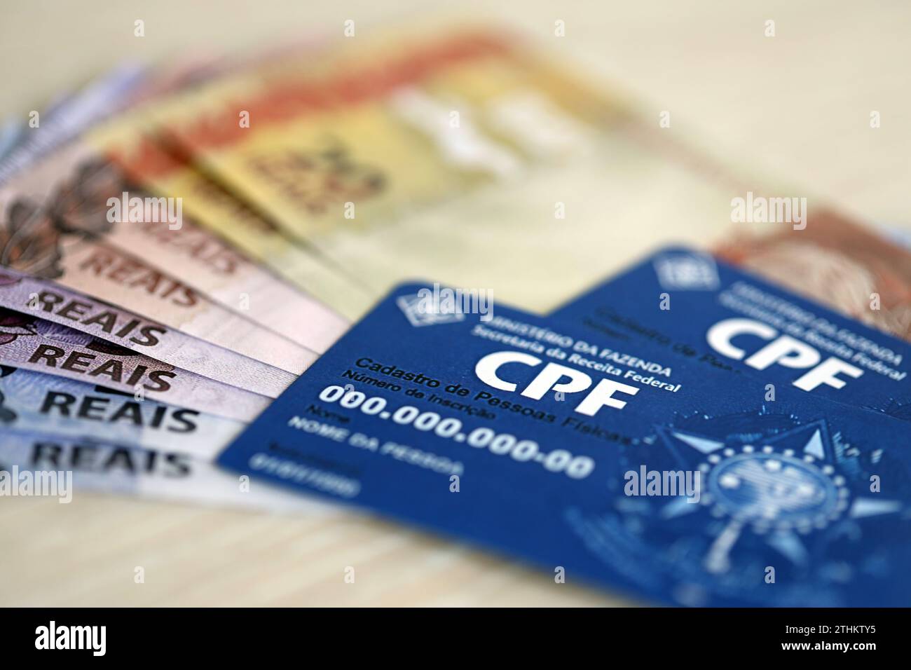 KYIV, UKRAINE - OCTOBER 31, 2023 Blue CPF card document template. The ...