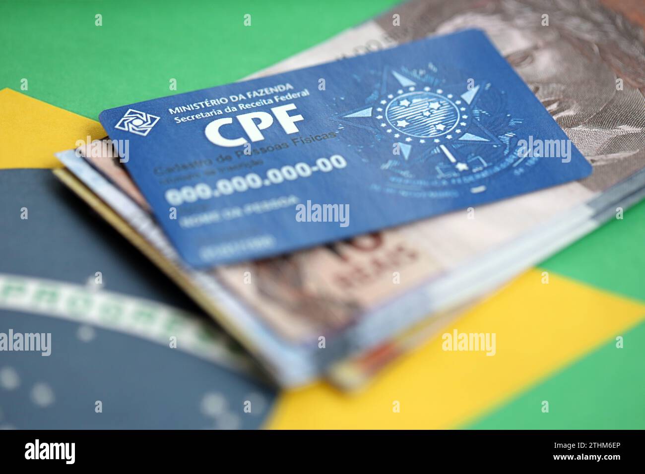 KYIV, UKRAINE - OCTOBER 31, 2023 Blue CPF card document template. The ...