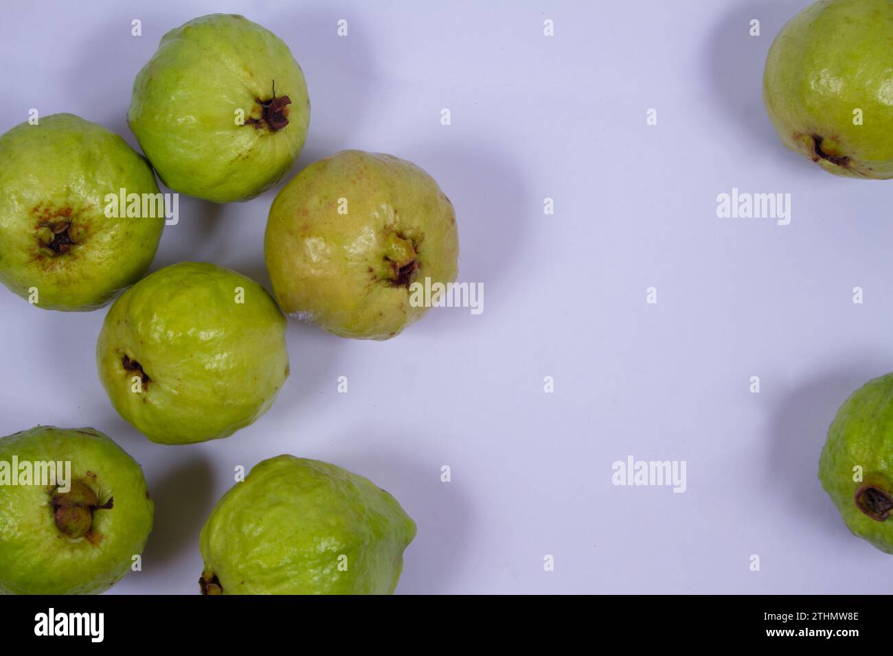 A fresh Guavas isolated on white background Stock Photo - Alamy