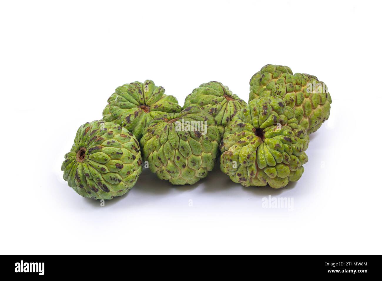A fresh custard apples isolated on white background Stock Photo - Alamy