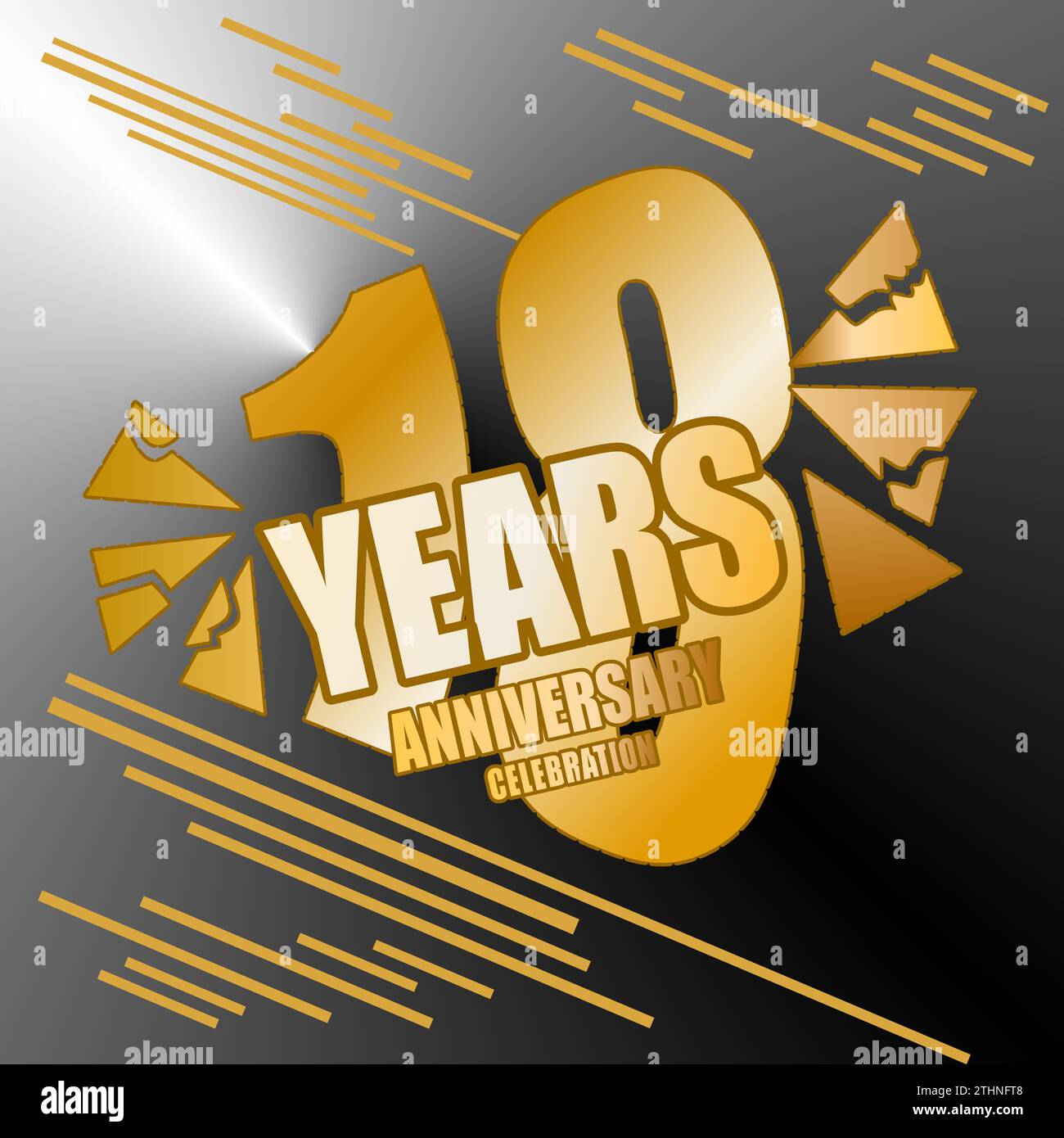 GOLDEN 18th birthday or anniversary card Stock Vector Image & Art - Alamy