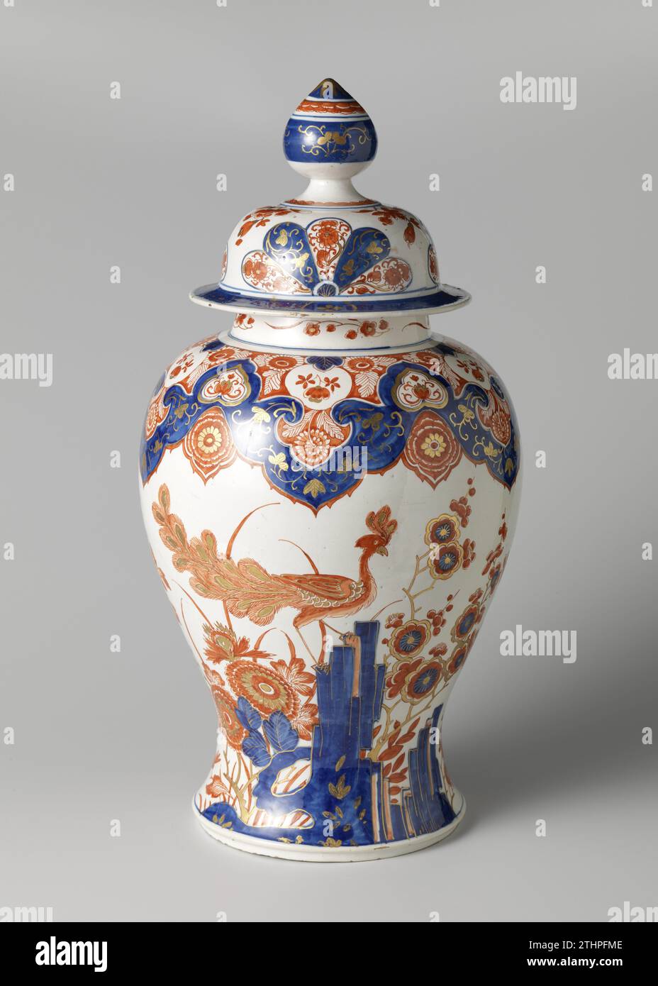 Lidded jar, anonymous, c. 1700 - c. 1715 Pot of Faïence. Multicolored ...