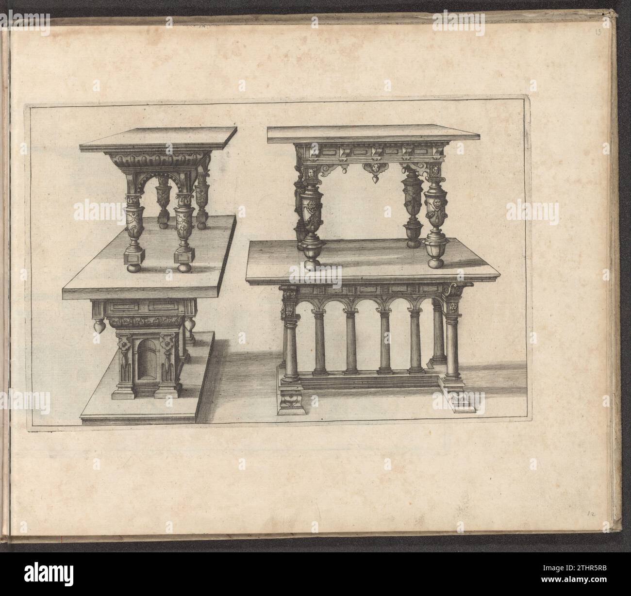 Four tables, stacked, 1658 Four tables, stacked. The left tables are ...