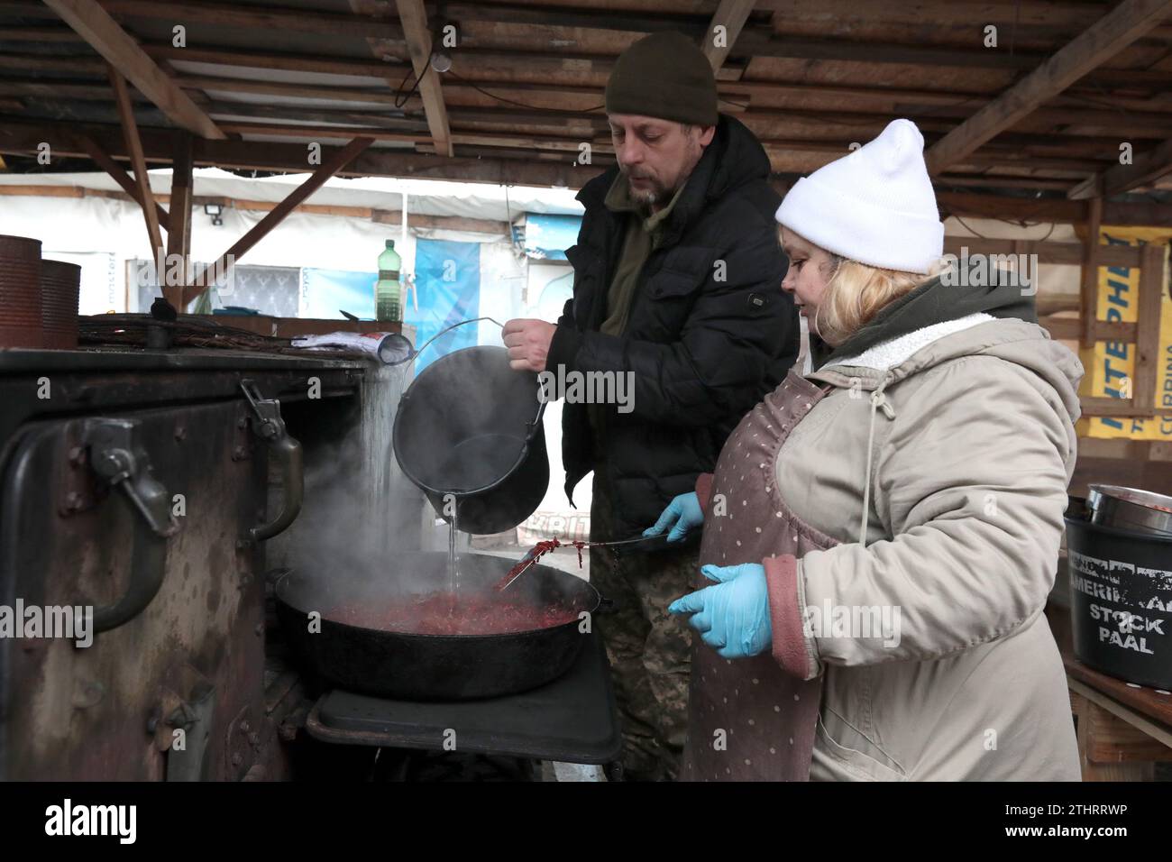 Non Exclusive: KYIV, UKRAINE - DECEMBER 19, 2023 - One of the founders of the B-50 Field Kitchen ...