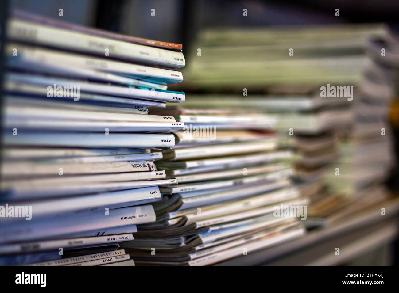 Stacks of magazines in an archive Stock Photo - Alamy