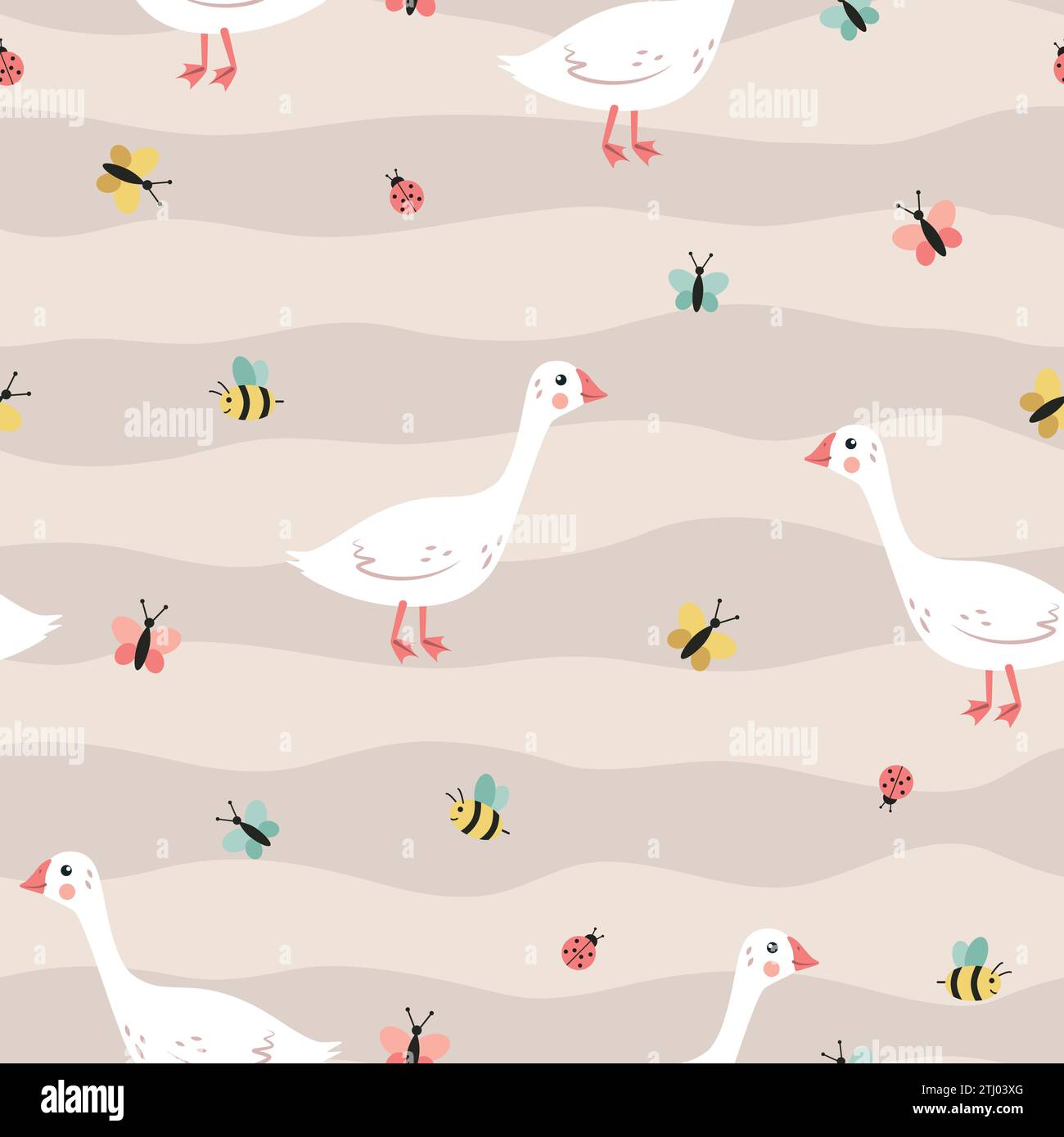 Vector pattern with funny goose Stock Vector Image & Art - Alamy