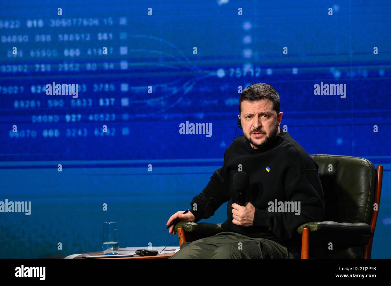 President of Ukraine Volodymyr Zelenskyi seen during the Annual final ...