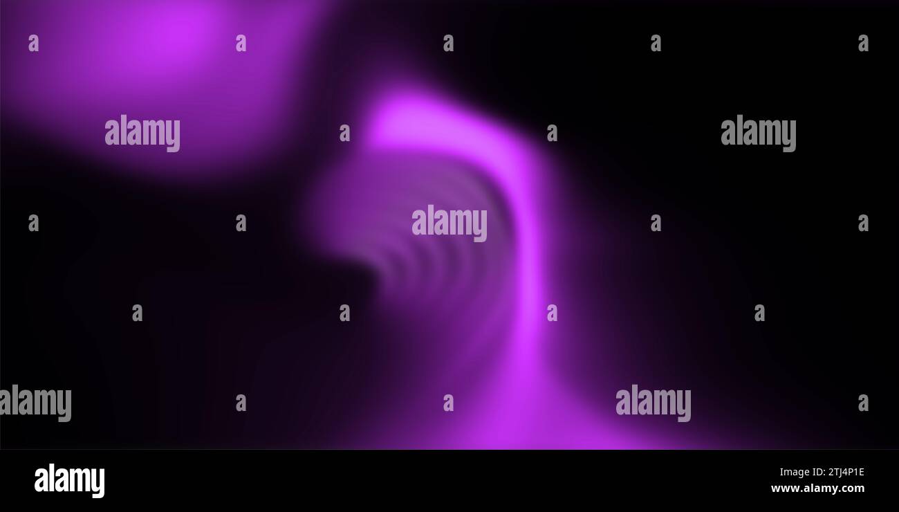 A bright purple flash on a dark background. An abstract wavy illusion ...