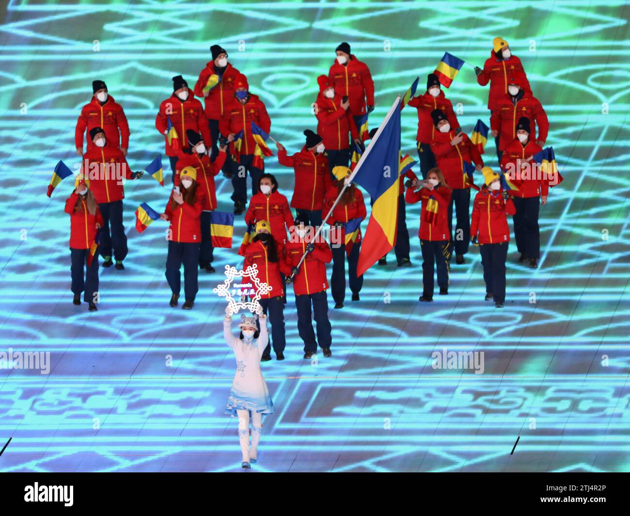 FEB 4, 2022 - Beijing, China: Raluca Stramaturaru and Paul Pepene are ...