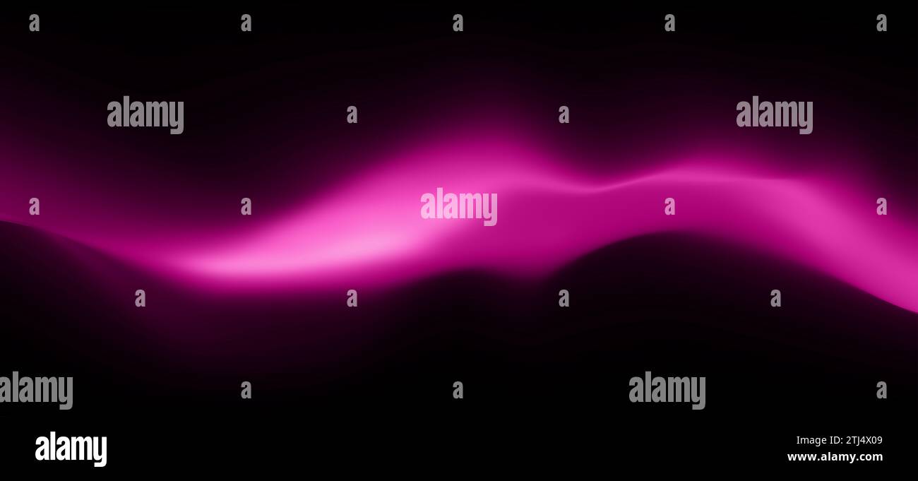 Pink wave on a dark background. Linear wavy illusion with blur and ...