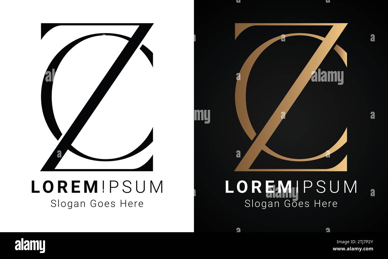 Luxury Initial ZC or CZ Monogram Text Letter Logo Design Stock Vector Image & Art - Alamy