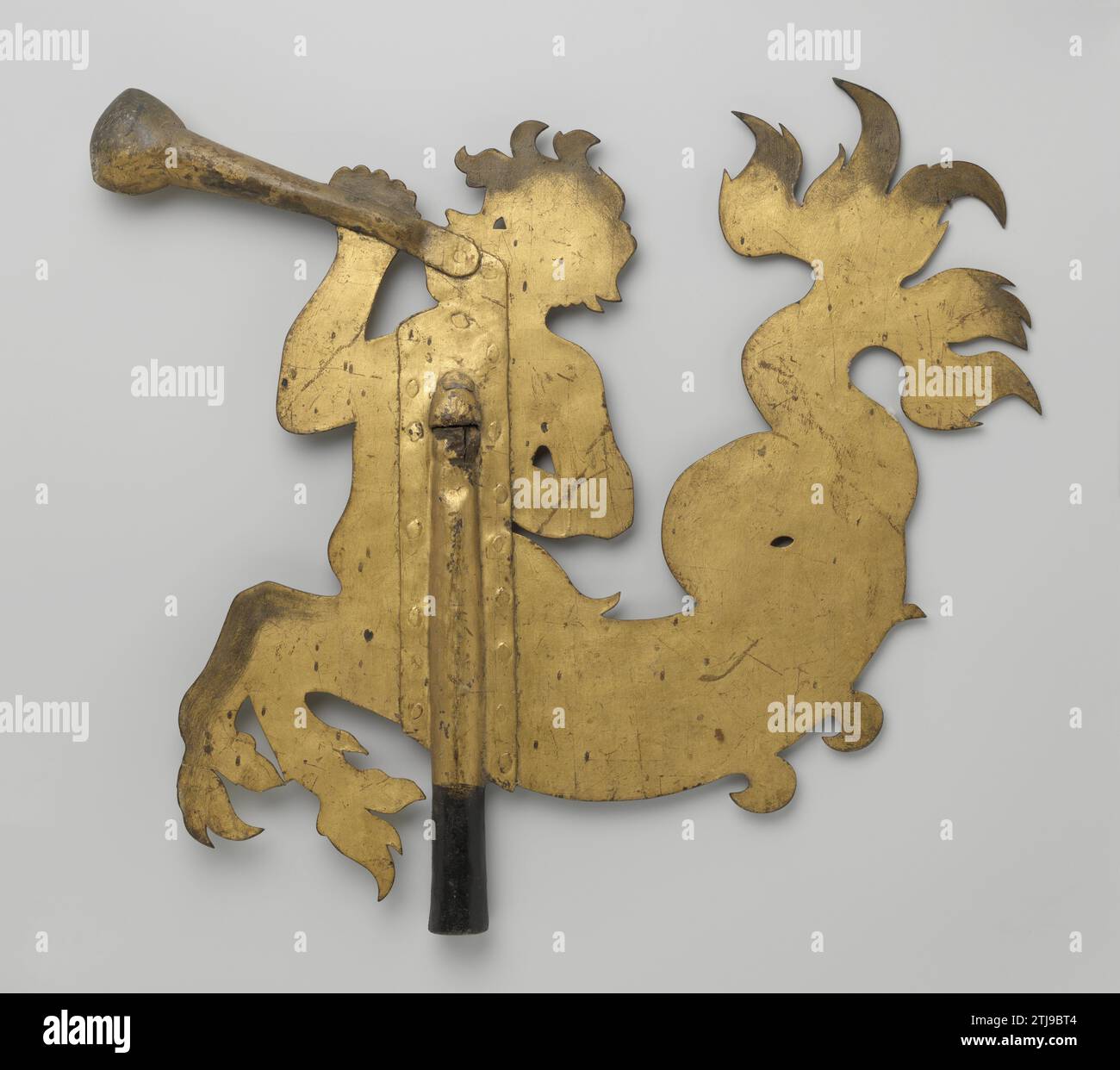 Wind vane van Koper, with Triton, from the Hogewoerdspoort in Leiden A ...
