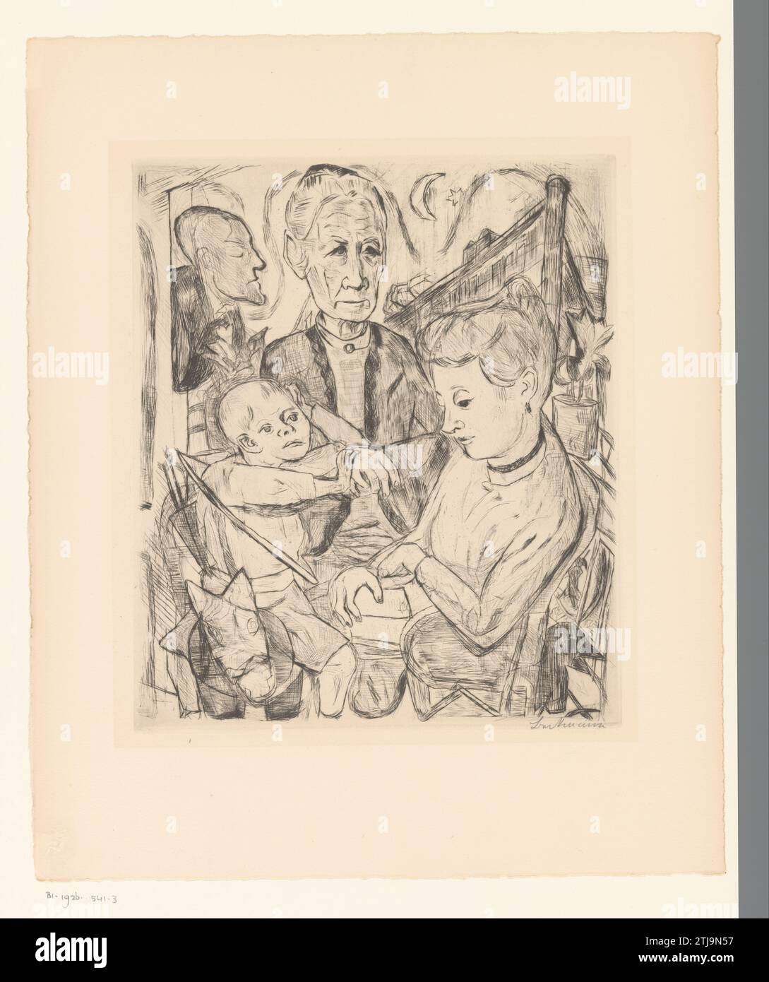 Interior with three generations of a family, Max Beckmann, 1918 - 1919 ...