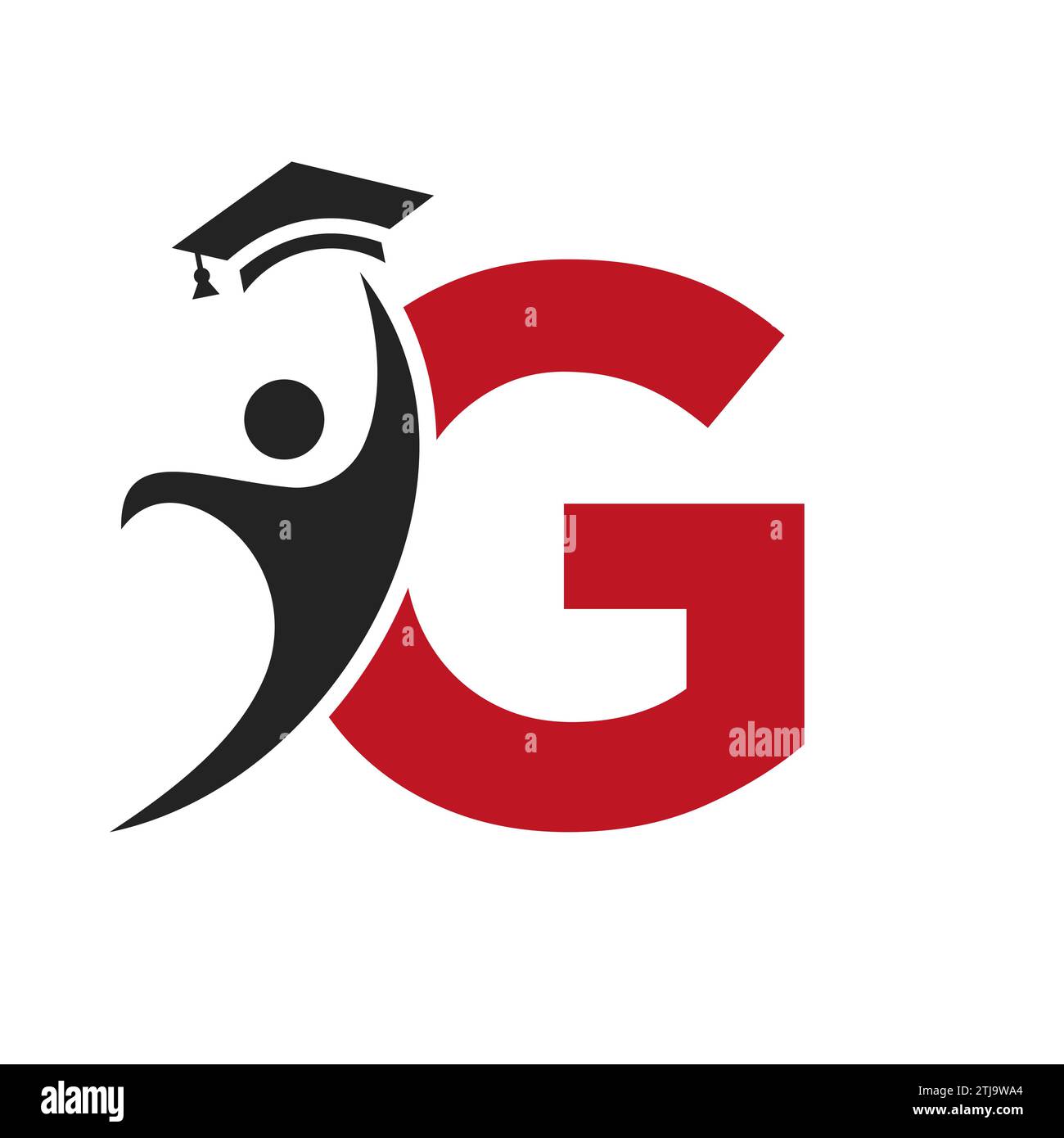 Education Logo On Letter G With Graduation Hat Icon. Graduation Symbol ...