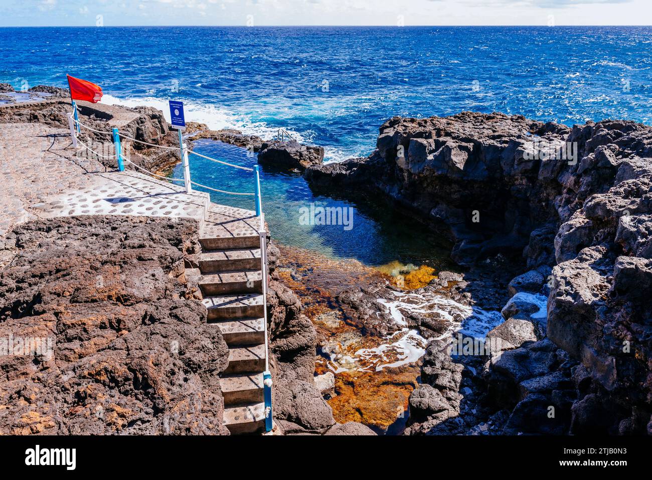 El Charco Azul seawater swimming pools. San Andrés y Sauces, La Palma ...