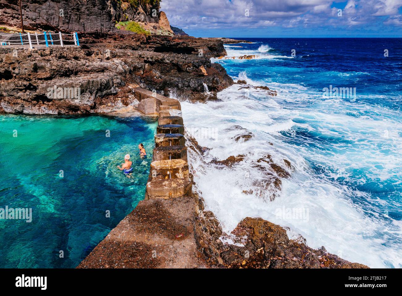 El Charco Azul seawater swimming pools. San Andrés y Sauces, La Palma ...