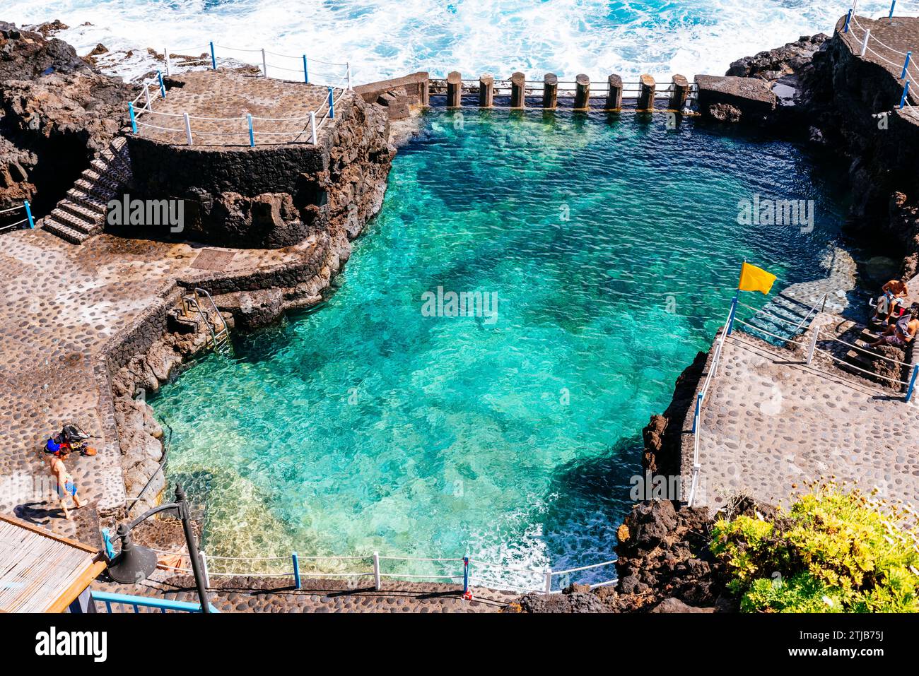 El Charco Azul seawater swimming pools. San Andrés y Sauces, La Palma ...