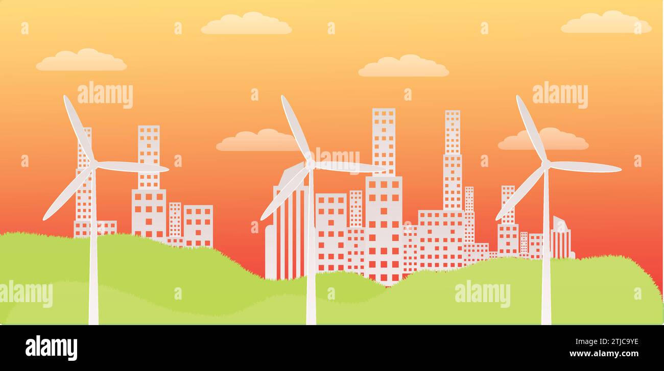 Clean Energy and Sustainable Cities Stock Vector Image & Art - Alamy