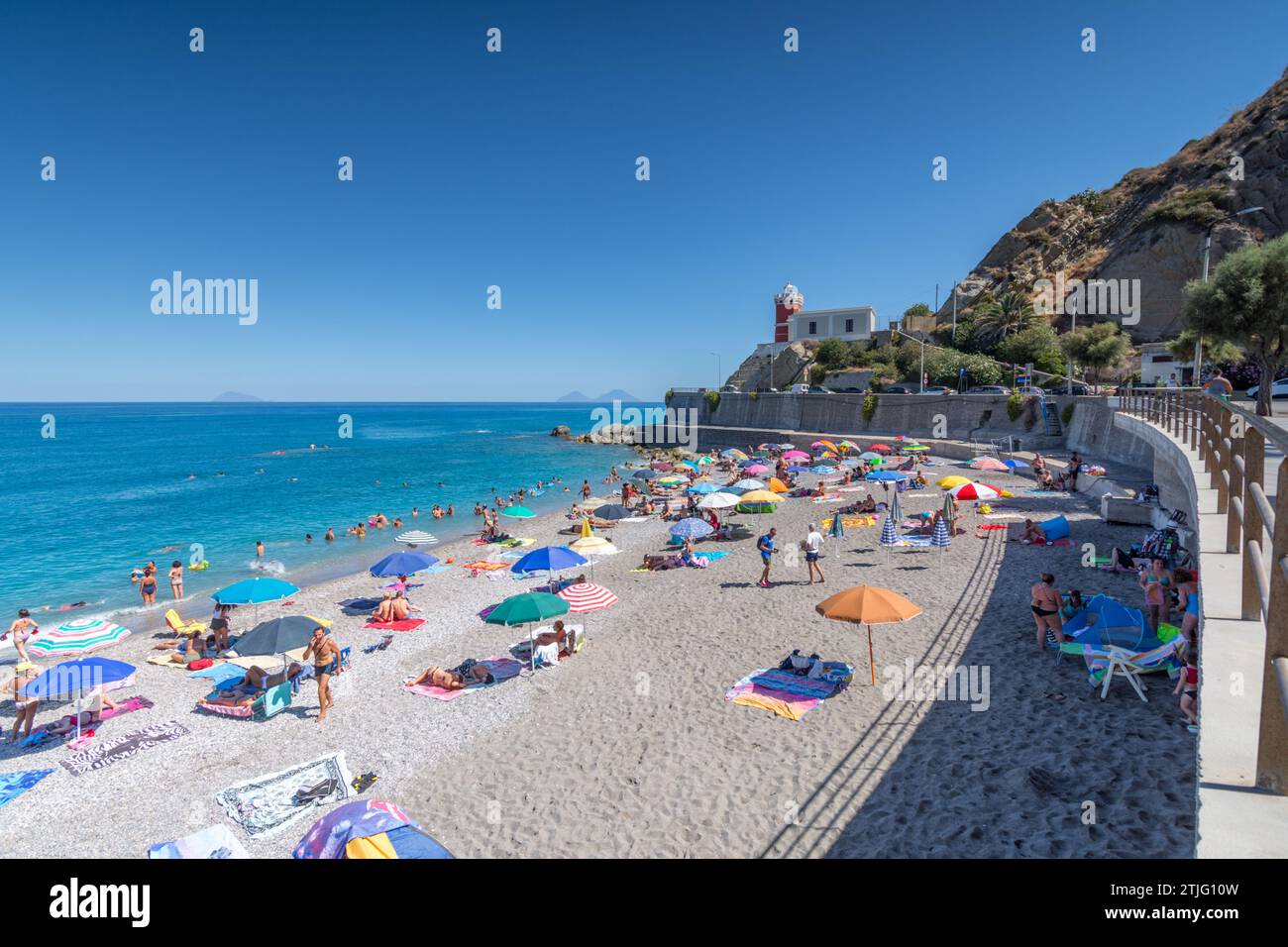 Capo d'Orlando beach, Sicily Stock Photo - Alamy