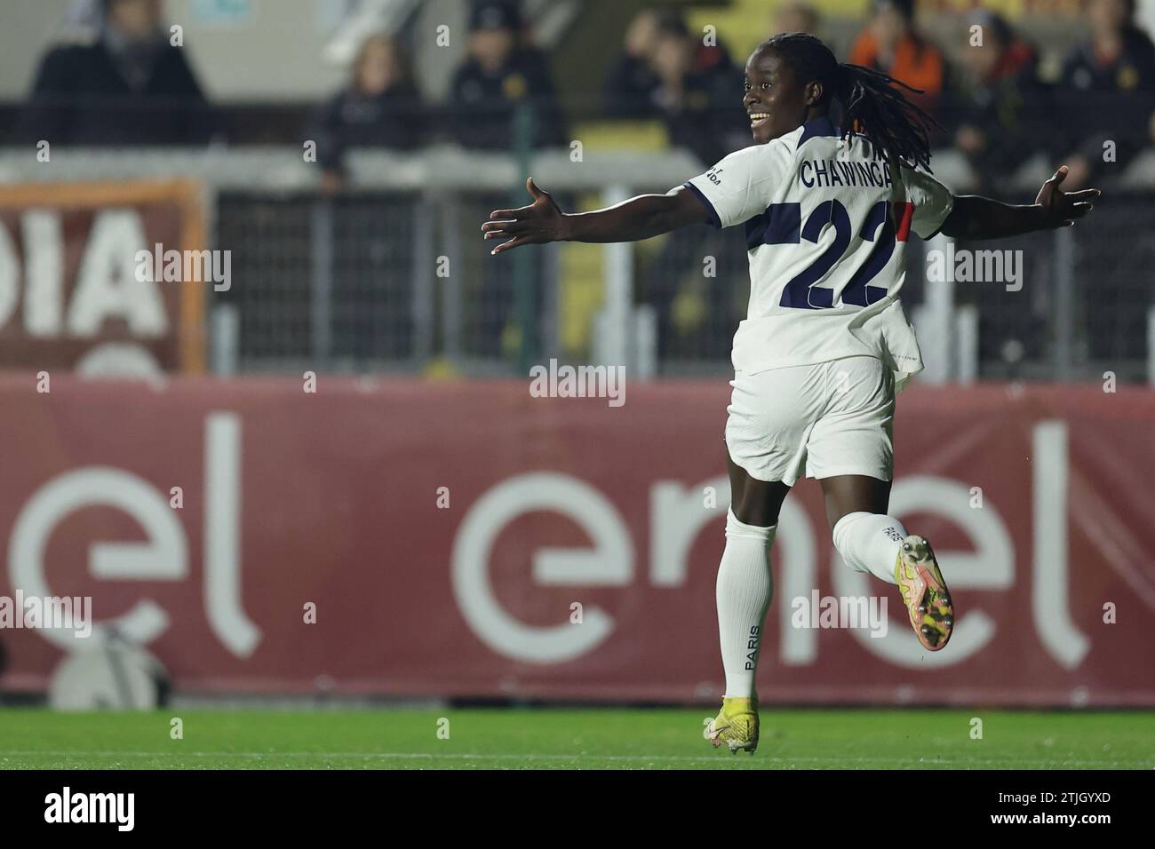 Tabitha Chawinga of Paris Saint-Germain celebrates after scoring a goal ...