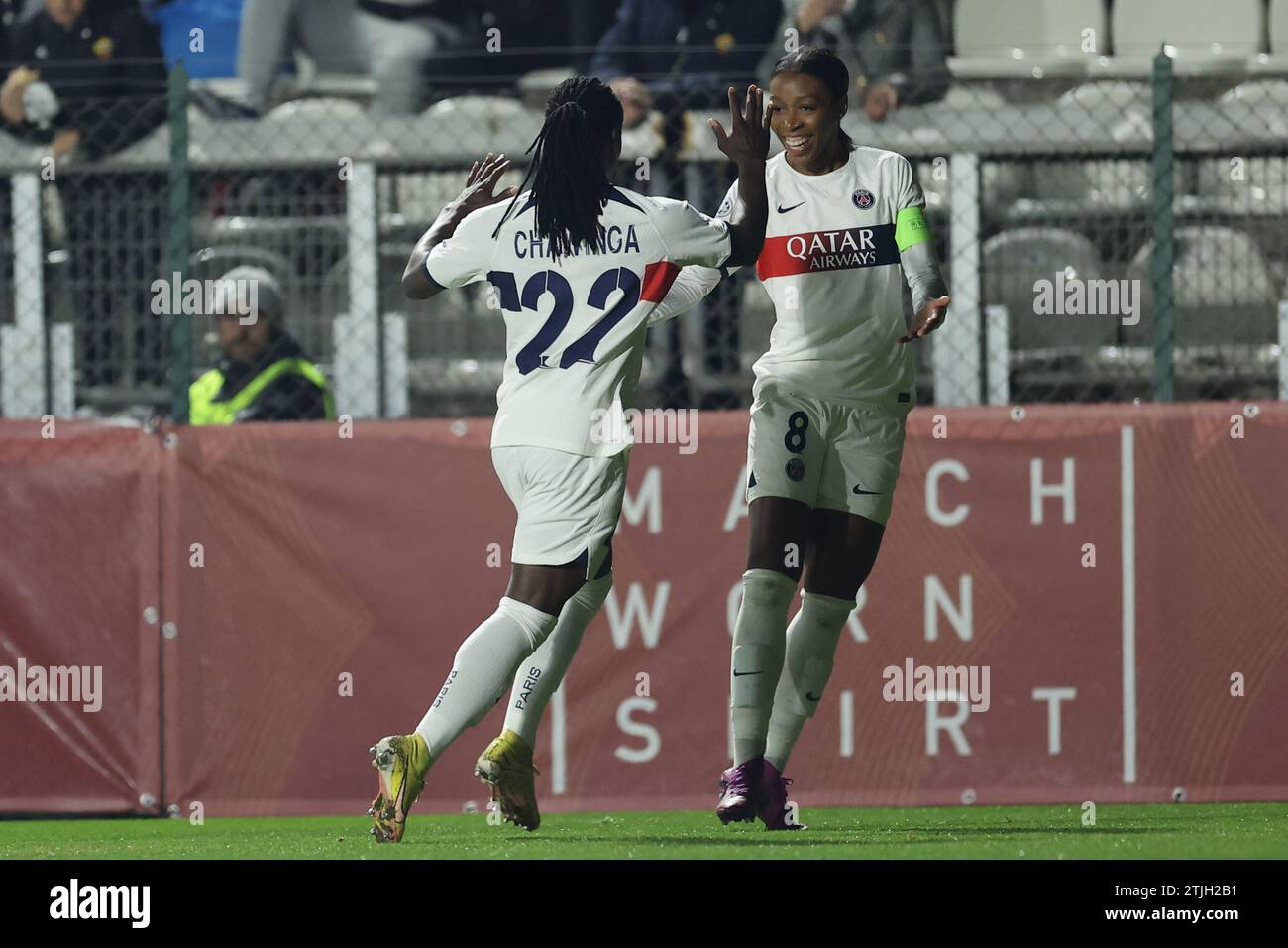Tabitha Chawinga of Paris Saint-Germain celebrates after scoring a goal ...