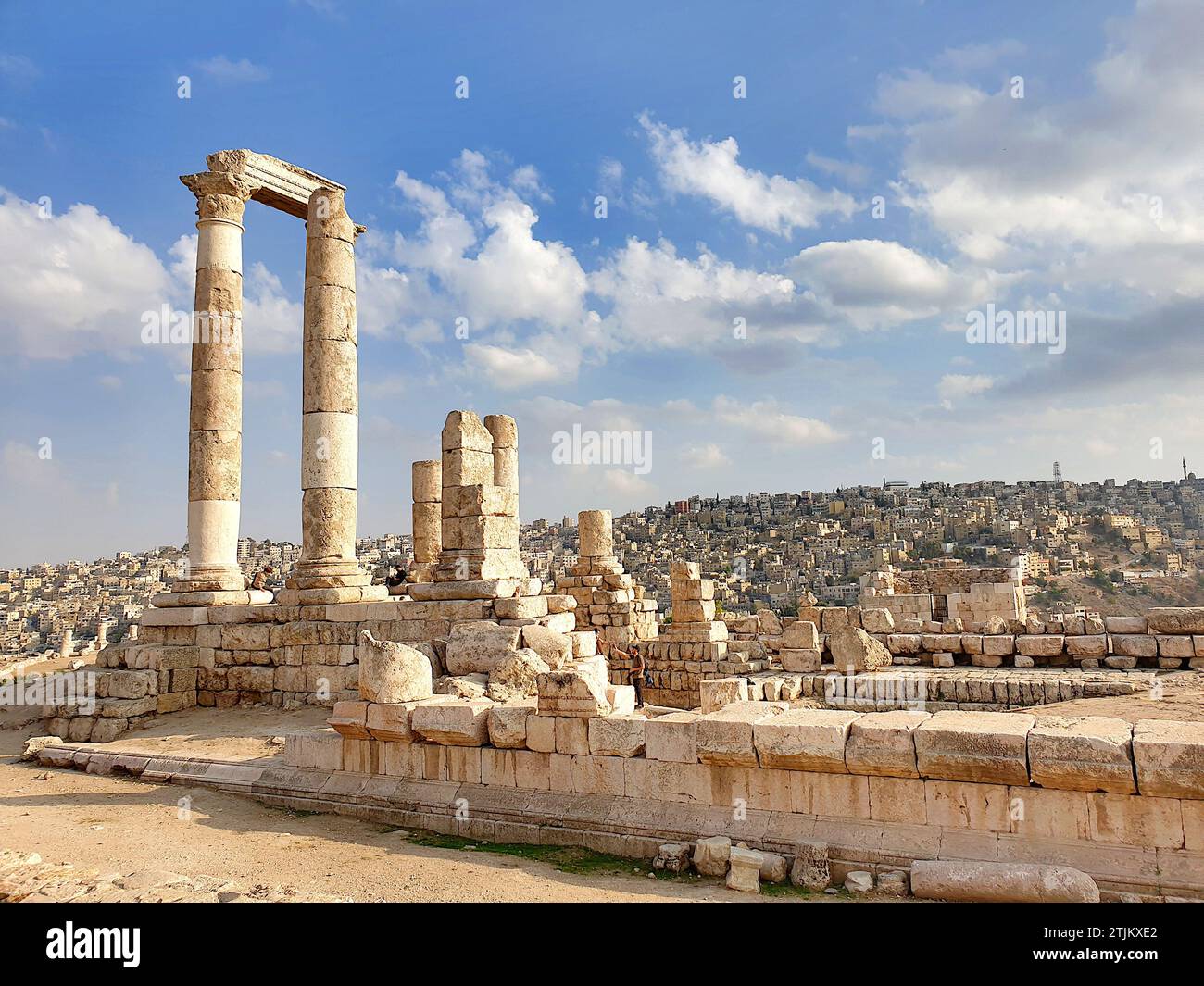 Temple of Hercules, Amman Citadel, Amman, Jordan. The Temple of ...