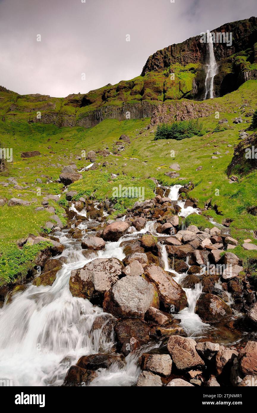 Bjarnafoss waterfall in the Icelandic countryside Stock Photo - Alamy