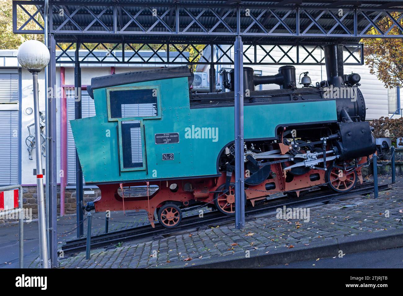 Steam locomotive No 2 at Valley Station, Drachenfels Railway, Dragon´s ...