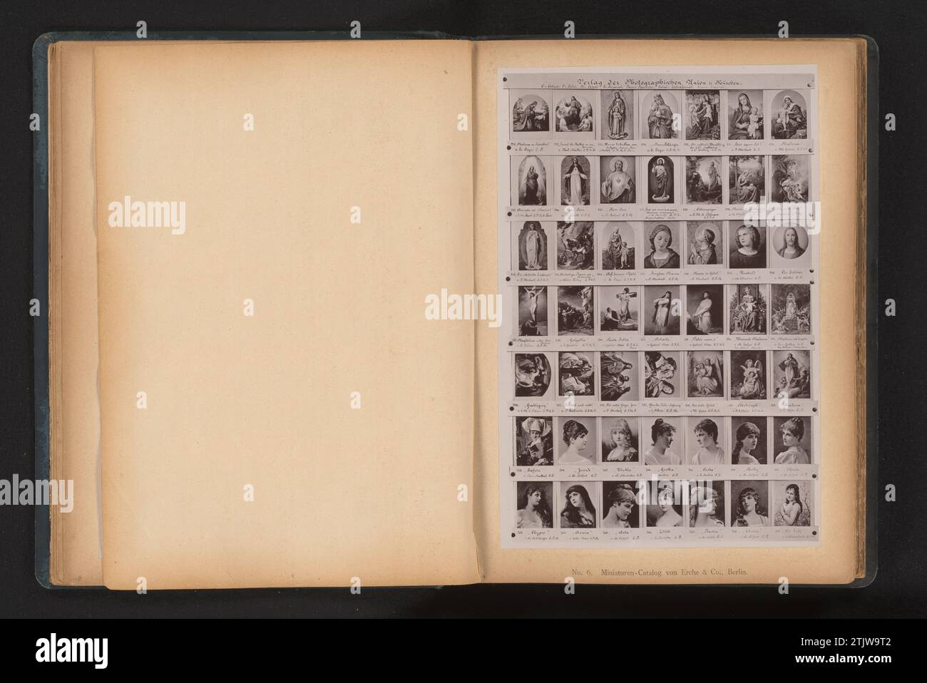 Photo productions of 49 painted portraits of saints and unknown women ...