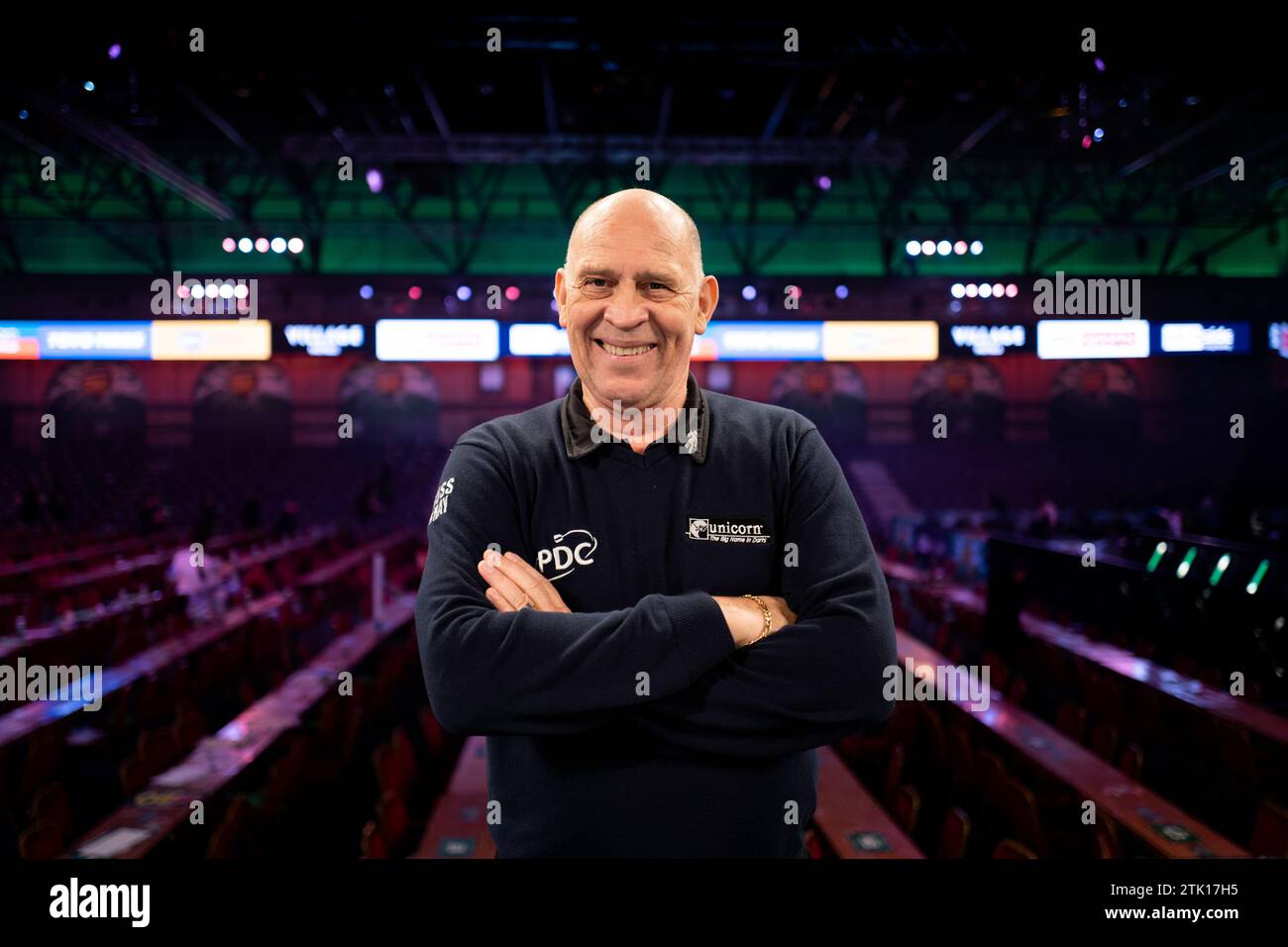 Referee Russ Bray poses for photos on day six of the Paddy Power World ...