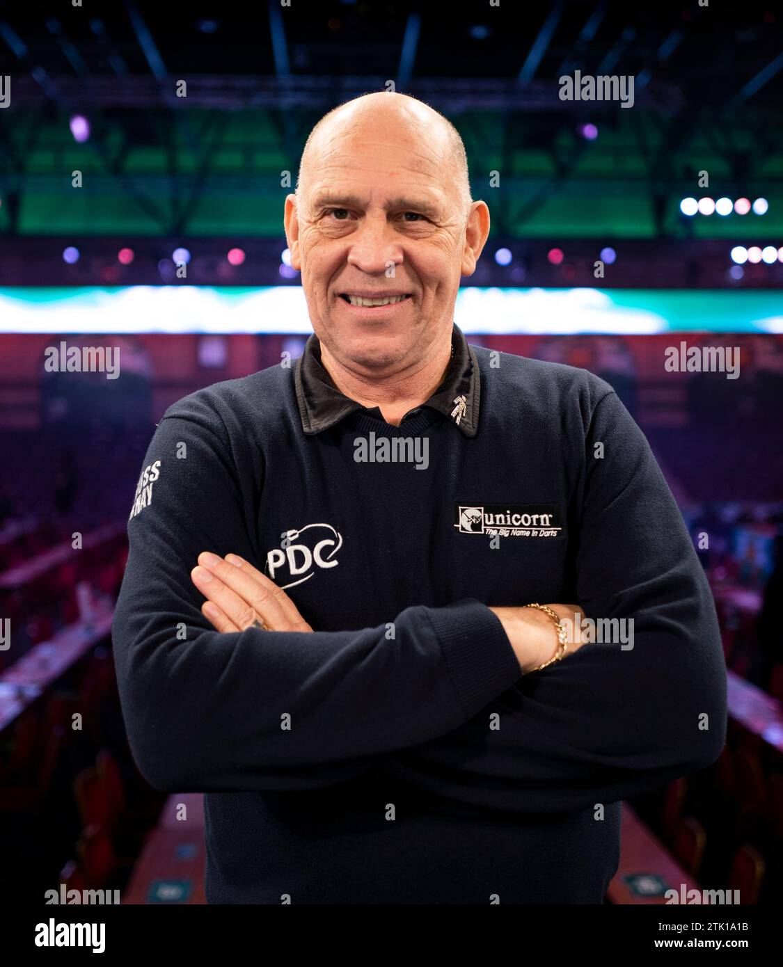 Referee Russ Bray poses for photos on day six of the Paddy Power World ...