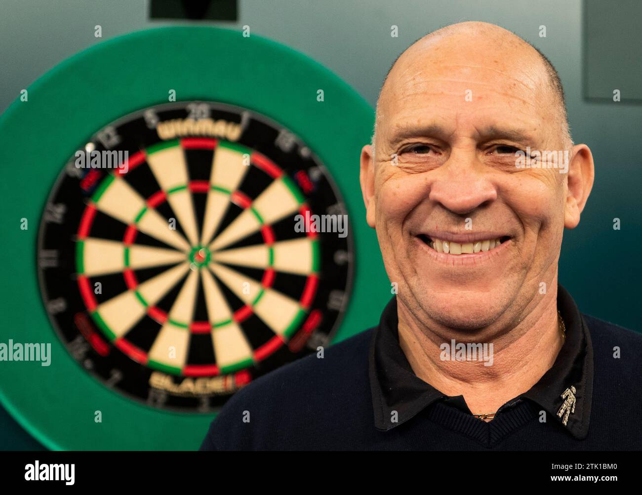Referee Russ Bray poses for photos on day six of the Paddy Power World ...