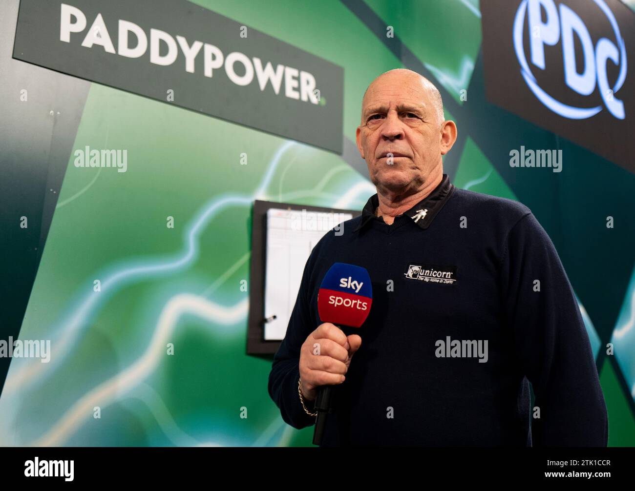 Referee Russ Bray poses for photos on day six of the Paddy Power World ...