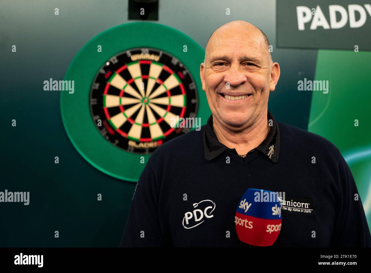 Referee Russ Bray poses for photos on day six of the Paddy Power World ...