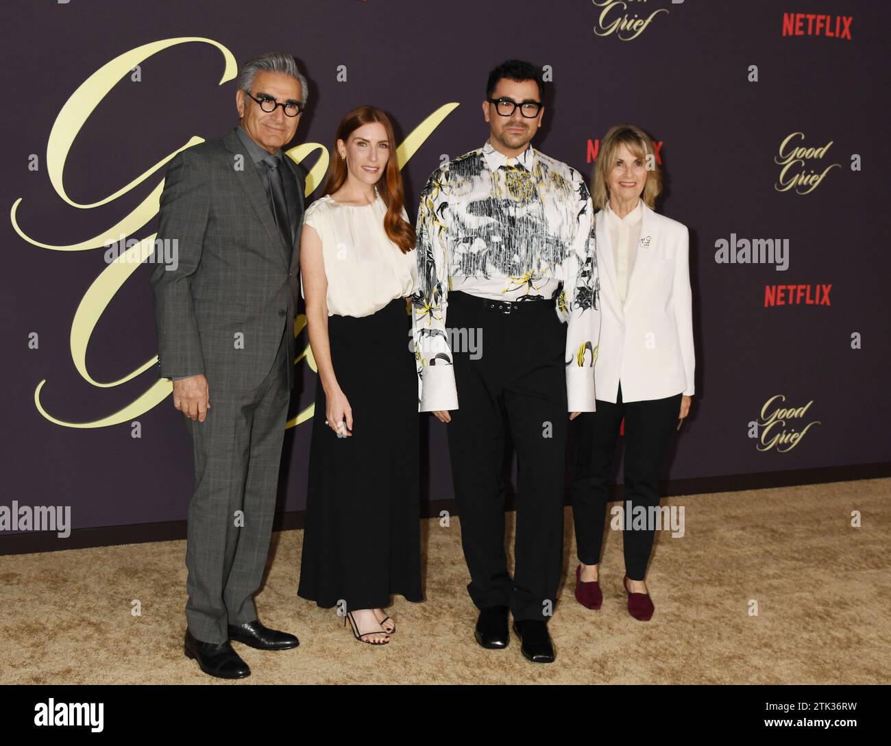 LOS ANGELES, CALIFORNIA - DECEMBER 19: (L-R) Eugene Levy, Sarah Levy ...
