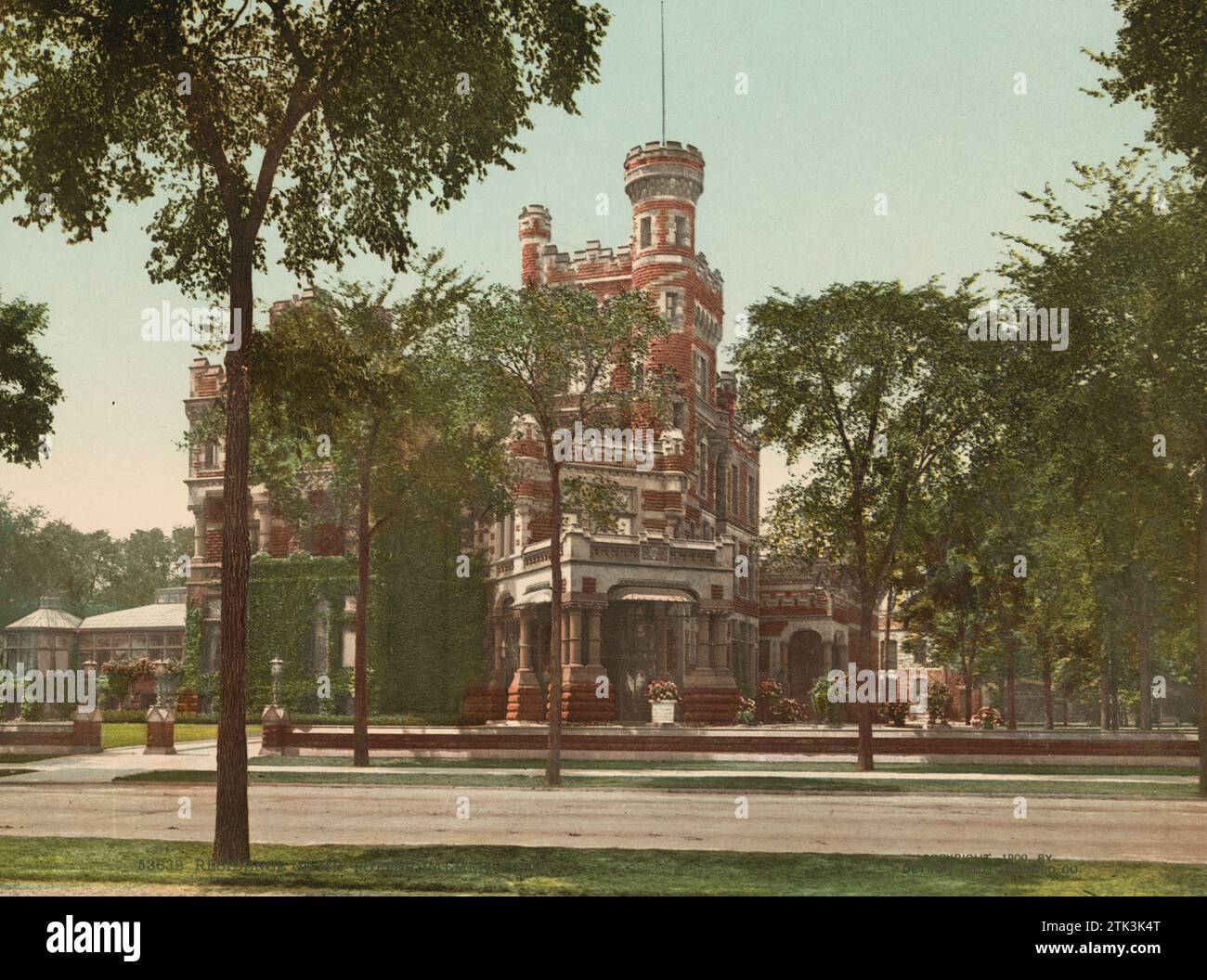Palmer Mansion, Lake Shore Drive, Chicago, Illinois 1900 Stock Photo ...