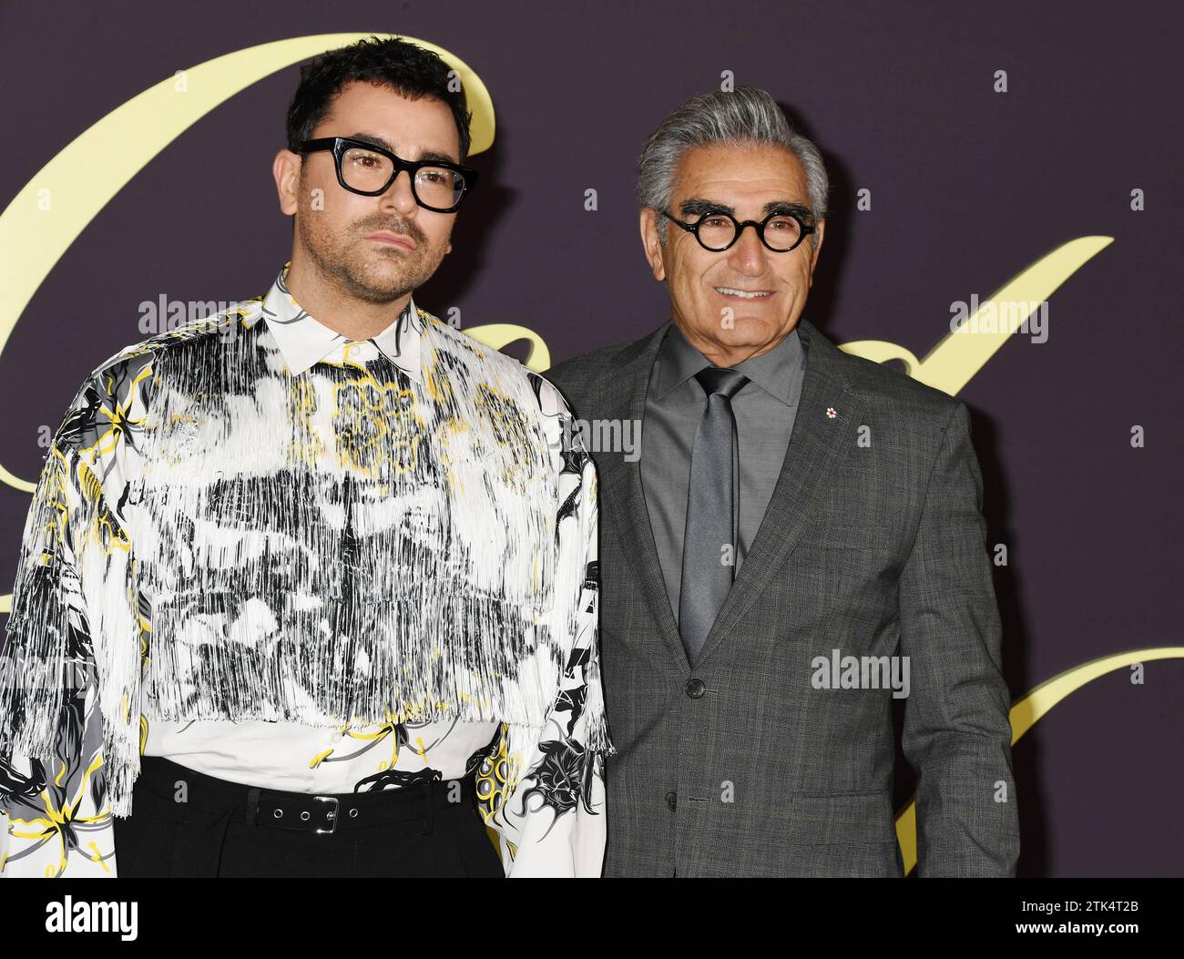 LOS ANGELES, CALIFORNIA - DECEMBER 19: (L-R) Daniel Levy and Eugene ...