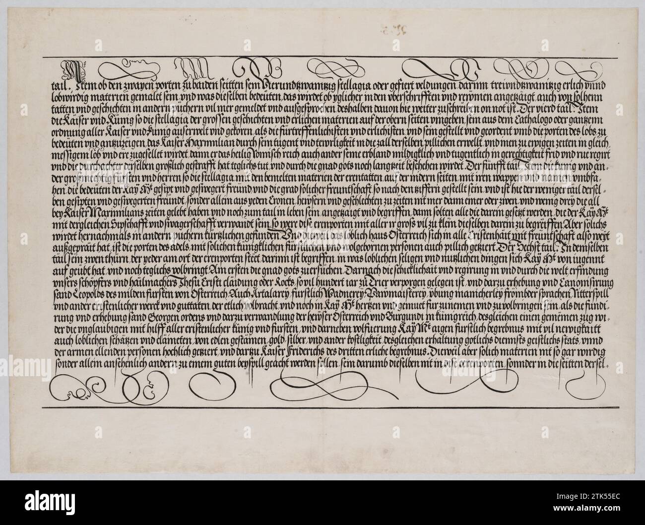 Explanatory Text, Part III,from the Arch of Honor, proof, dated 1515 ...