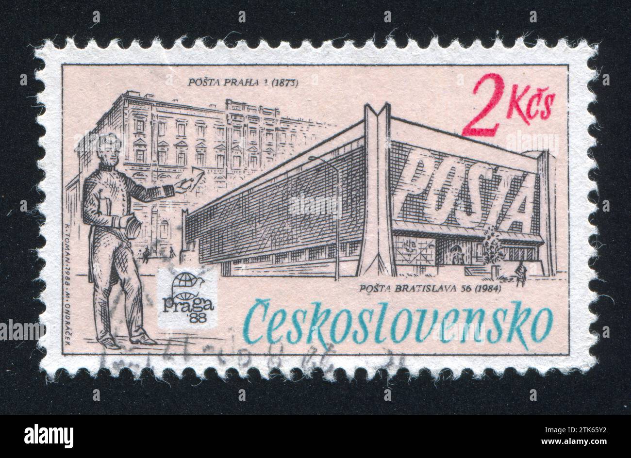 CZECHOSLOVAKIA - CIRCA 1988: stamp printed by Czechoslovakia, shows ...