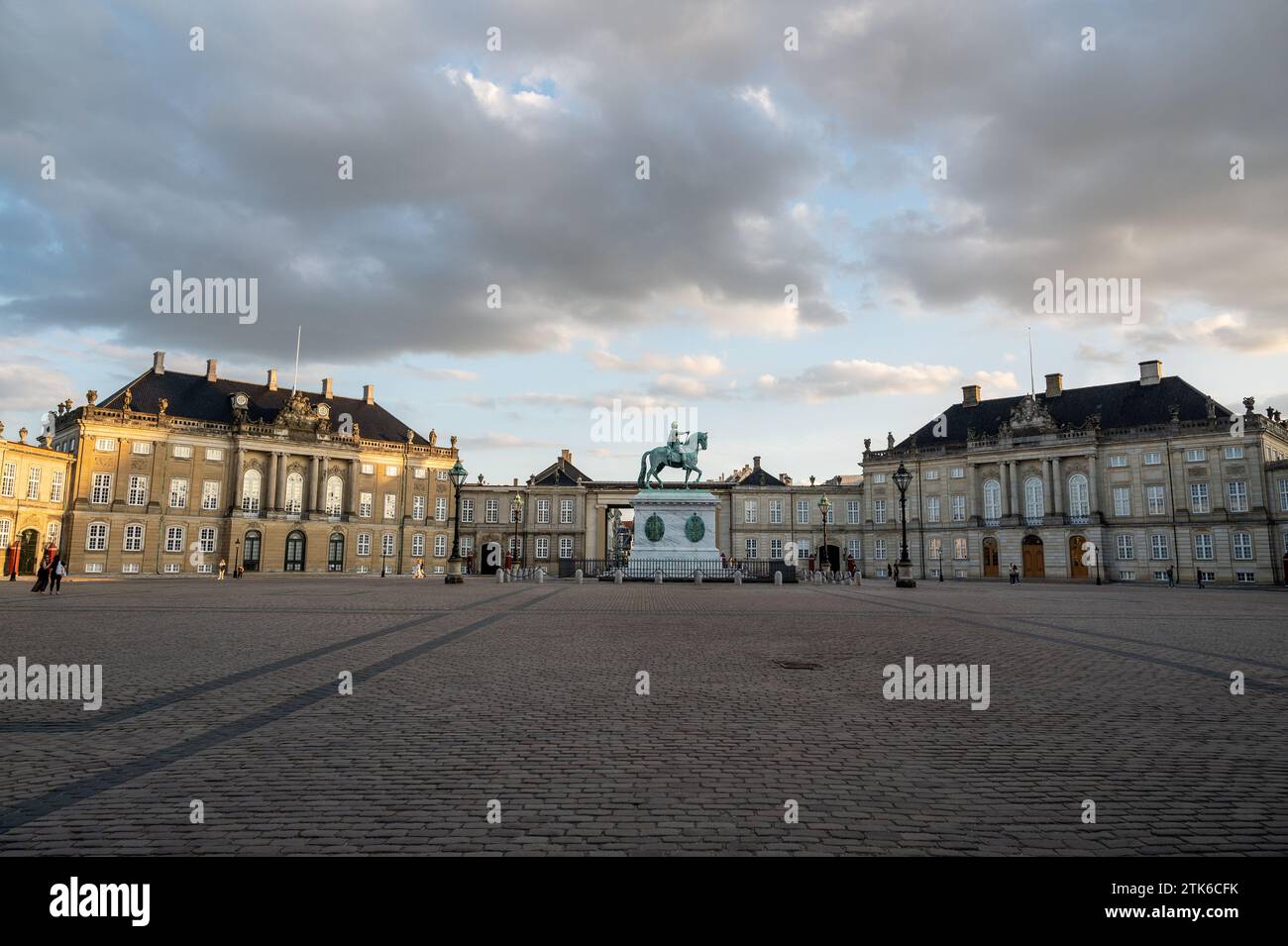 Sculpture of Frederick V of Denmark in Amalienborg Palace in Copenhagen ...