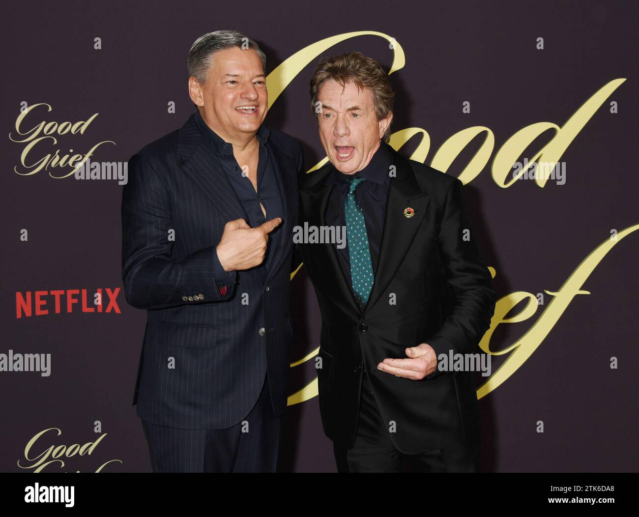 LOS ANGELES, CALIFORNIA - DECEMBER 19: (L-R) Ted Sarandos, Co-CEO of Netflix and Martin Short ...