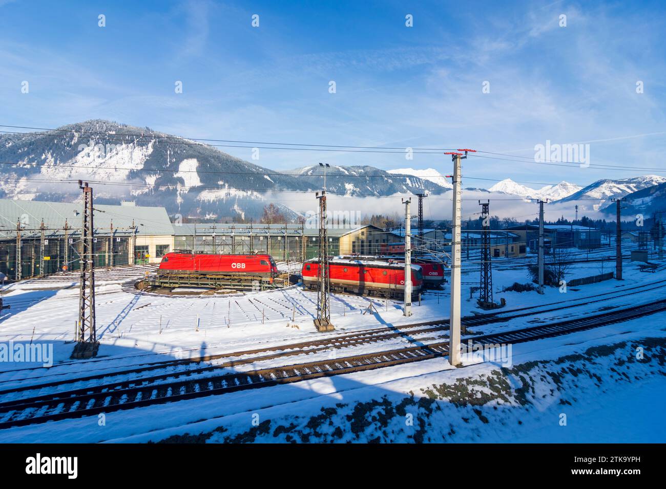Selzthal: Selzthal railway station, ring locomotive shed of ÖBB in ...