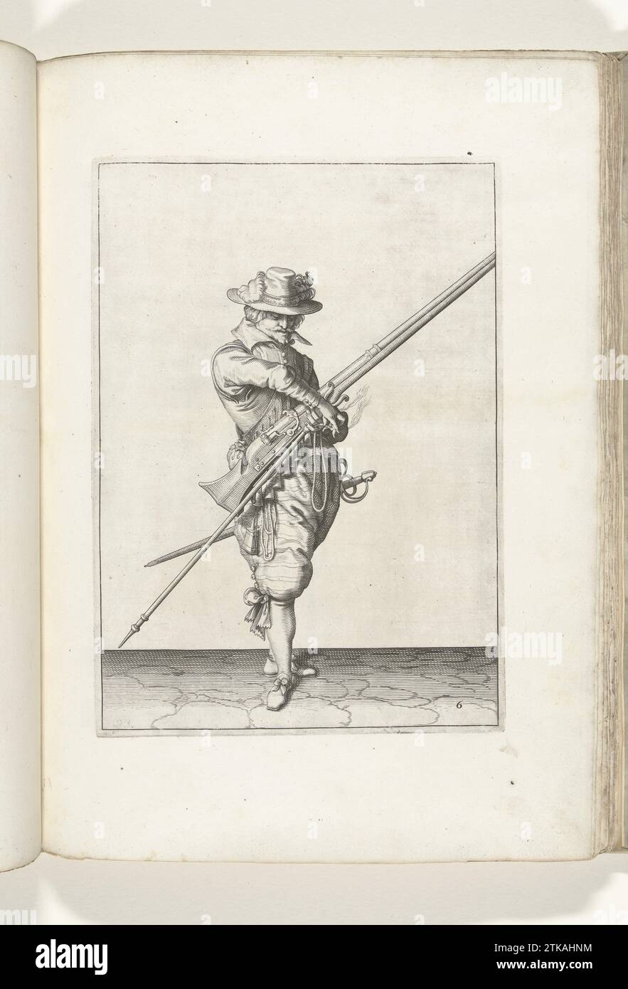 Soldier with a musket who takes his wick (no. 6), ca. 1600, 1597 - 1607 ...